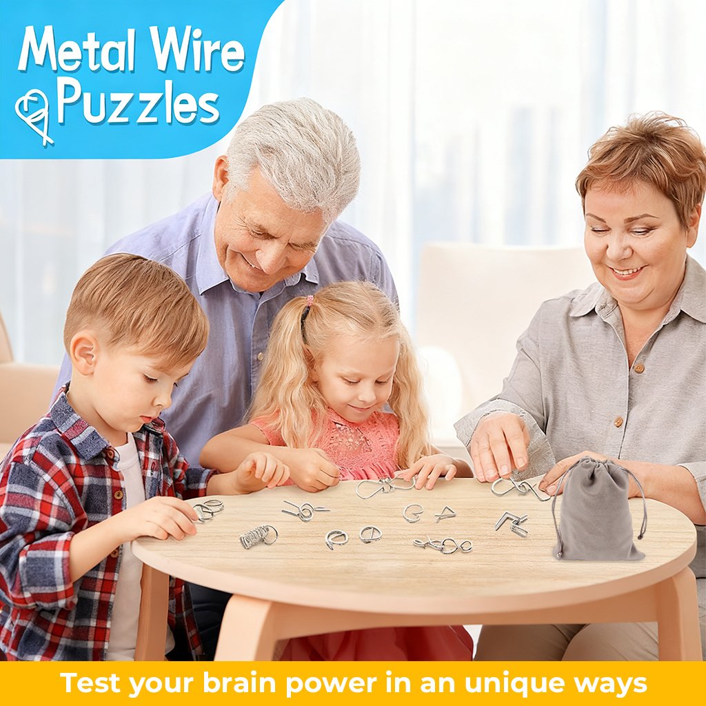 🔥Metal Puzzle Ring,Educational intellectual Toys IQ Toys,Metal Brain ...